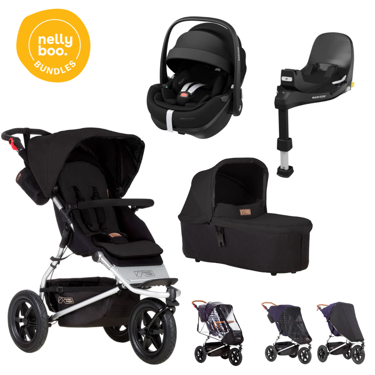 Mountain Buggy Urban Jungle Bundle with Maxi Cosi Slide tech Capsule a