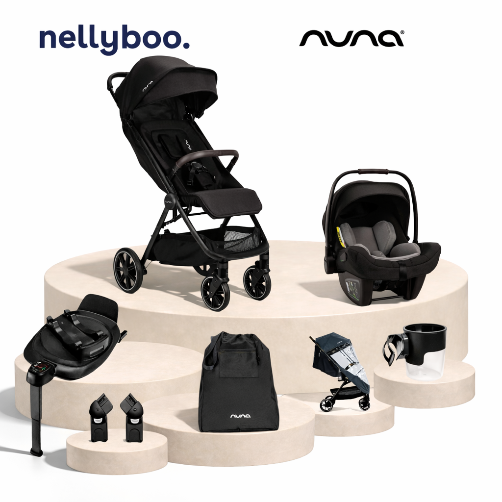 Nuna TRVL Lx Stroller Travel Bundle Caviar